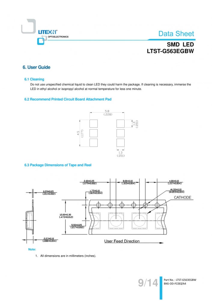 LTST-G563EGBW datasheet page 10
