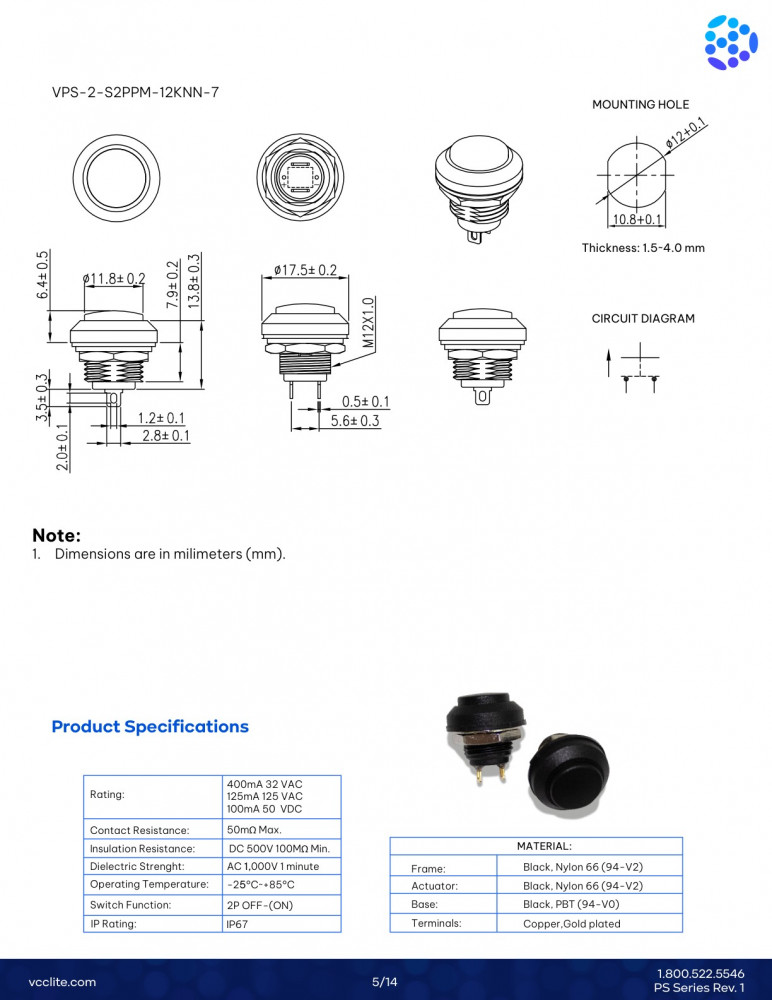 VCC PS Series documentation page 5