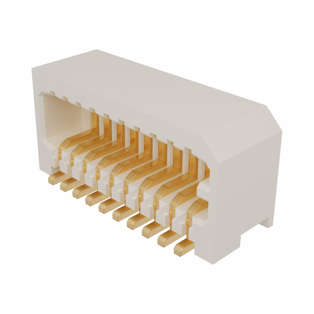SlimStack Board-to-Board Connector, 0.80mm Pitch, Plug,5.65mm Mated Height, 20 Circuits, Right-Angle, without Boss, Gold Plating for sale