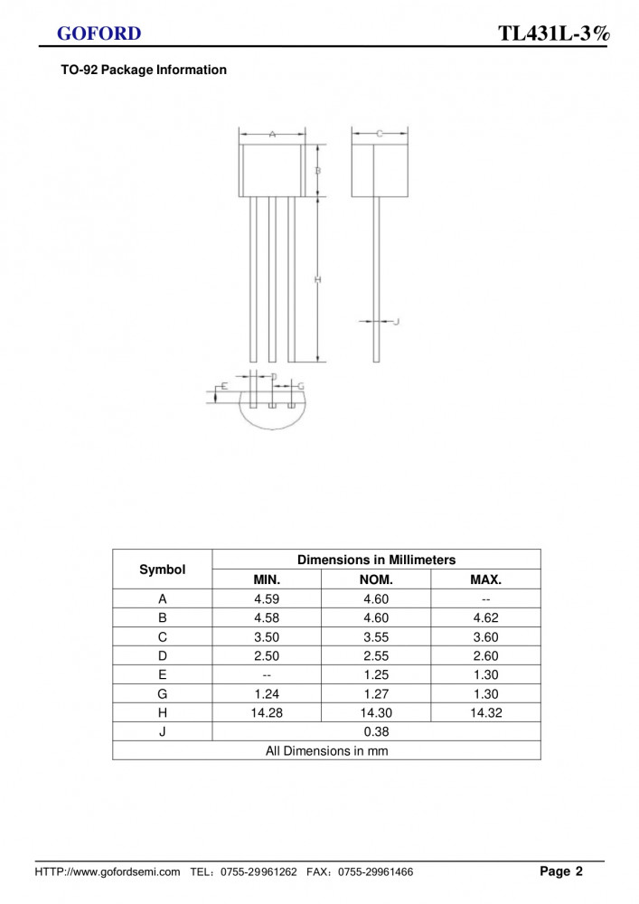 TL431L-3% datasheet page 2