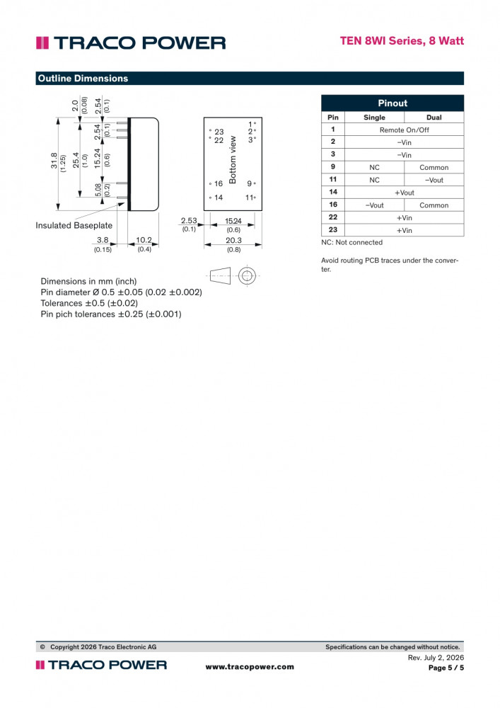 TEN 8WI technical document page 5