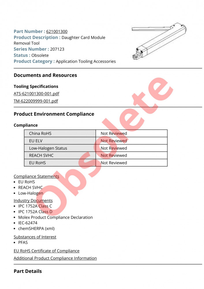Tooling document preview, page 1