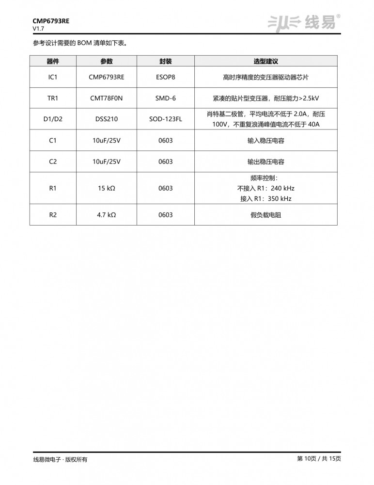 CMP6793RE datasheet page 10