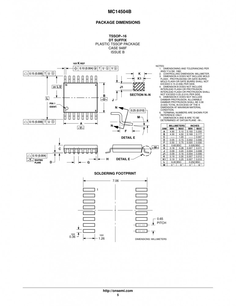 MC14504B datasheet page 5