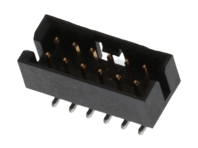 2.00mm Pitch, Milli-Grid PCB Header, Dual Row, Vertical, Surface Mount, Shrouded, 8 Circuits, 0.38µm Gold (Au) Plating, Dual Side Slots, Center Friction Lock, with Pegs, Tube