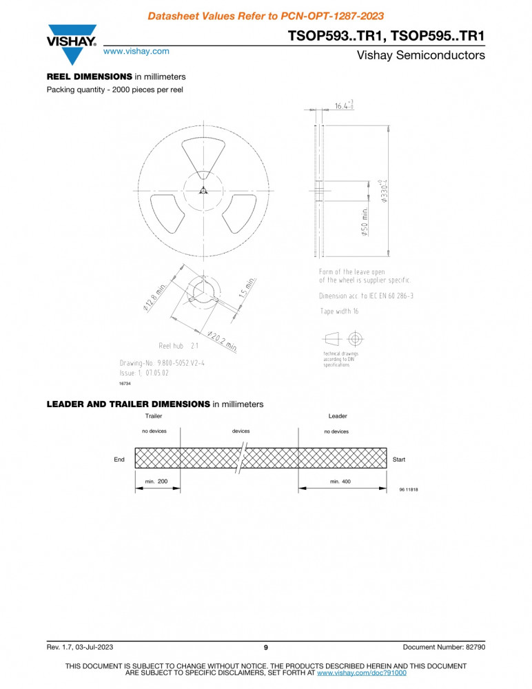 TSOP59556TR1 datasheet page 9