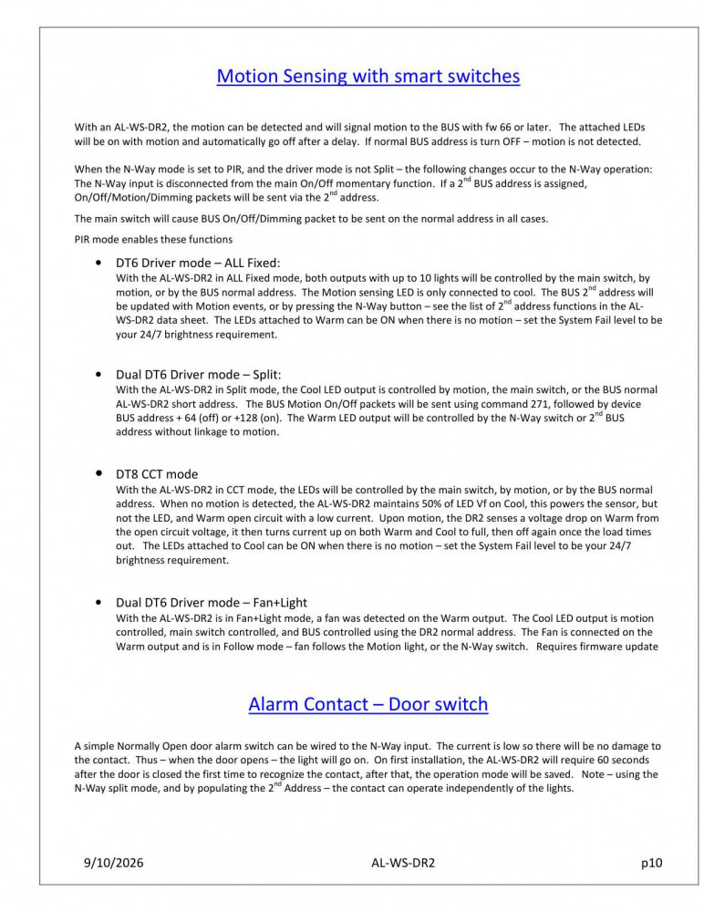 AL-DALI-DR2-V2 technical document, page 10