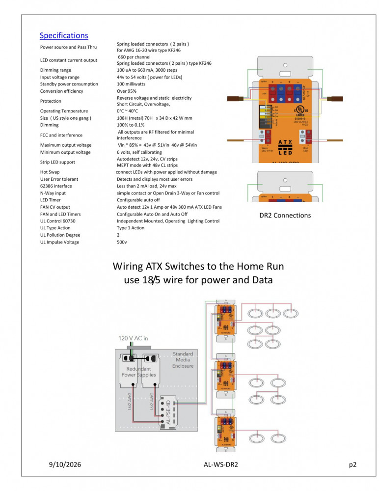 AL-DALI-DR2-V2 technical document, page 2