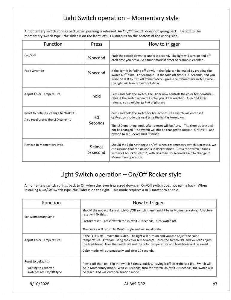 AL-DALI-DR2-V2 technical document, page 7