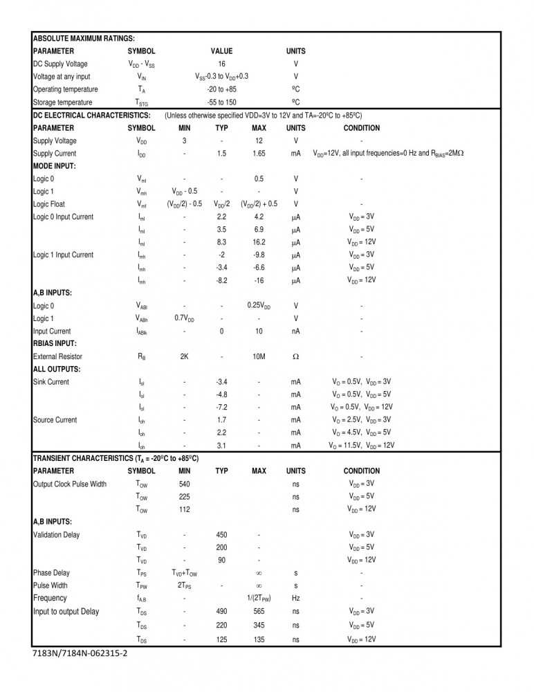 LS7183N-S datasheet page 2