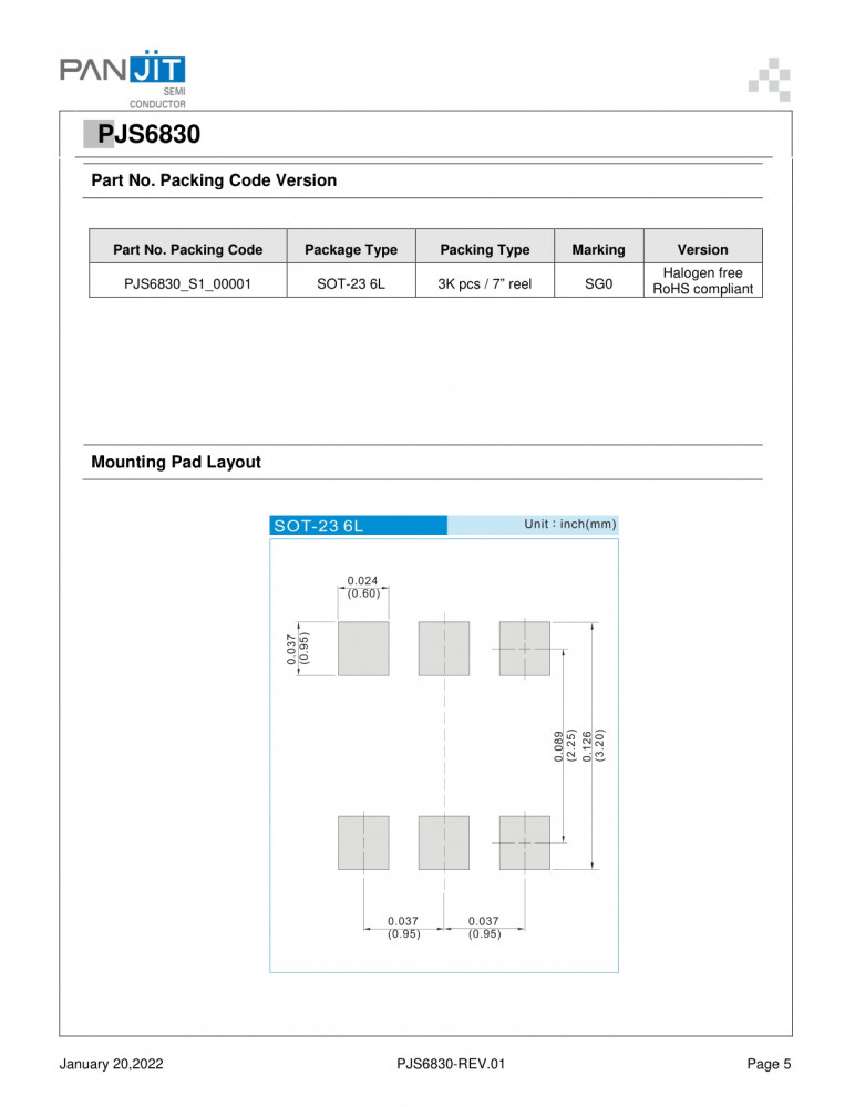 PJS6830 datasheet page 5