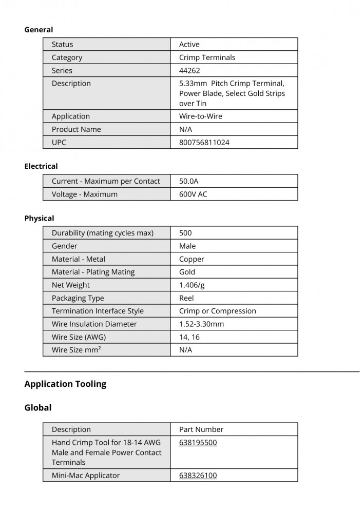 MOLEX 442626422 technical document image 2