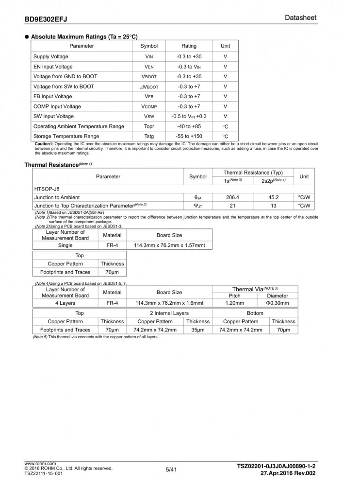 BD9E302EFJ-E2 technical document page 5