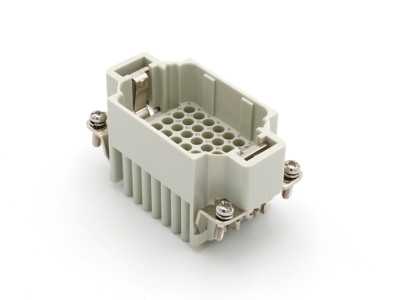 Heavy-Duty Crimp Contact Insert, Female, 24-Pole, 16A, Numbered 25-48, for Crimp Contacts, Size 24B «104x27»