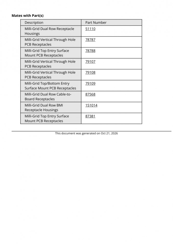 MOLEX 878311231 technical document preview, page 4