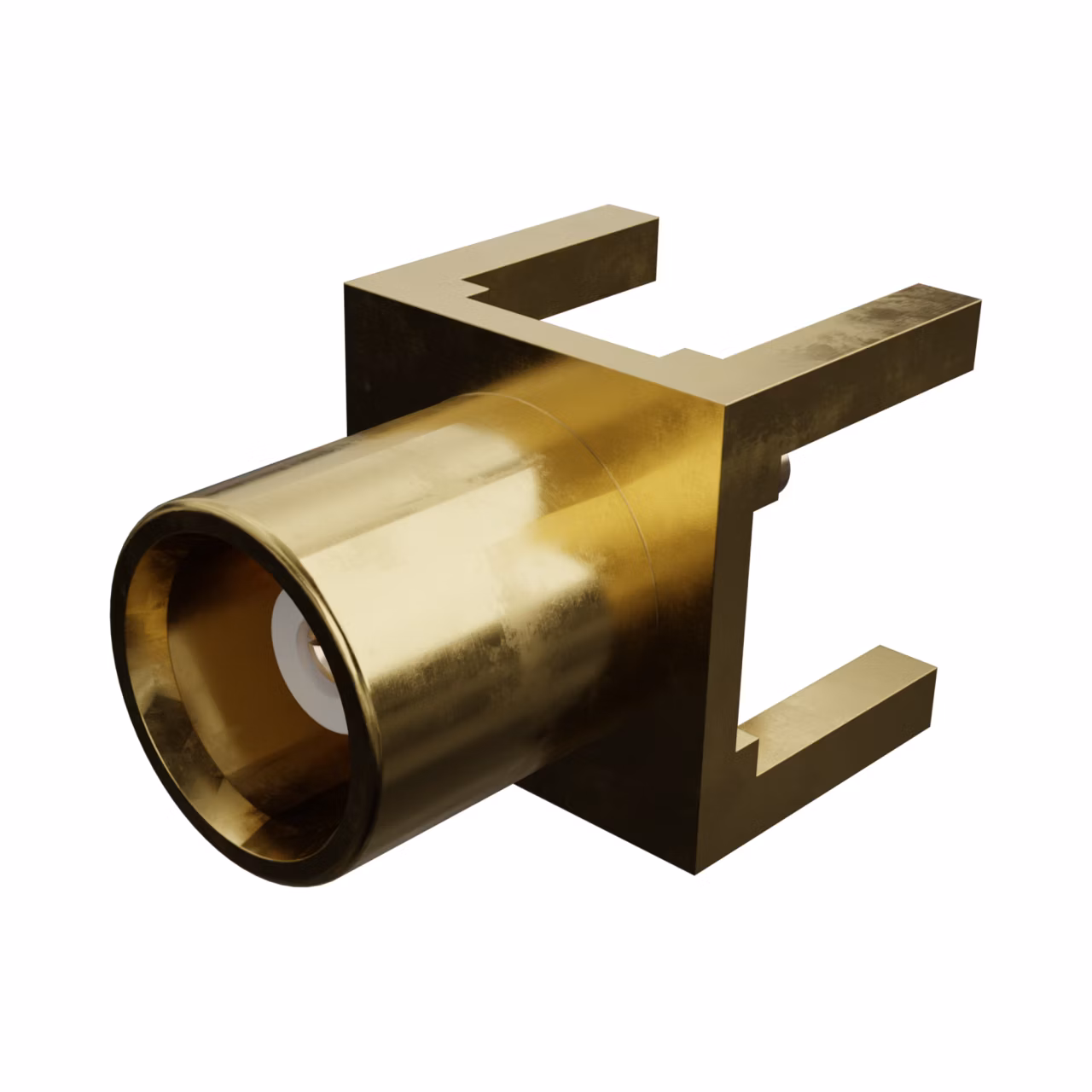 MCX Jack, Straight, PCB Receptacle, Through Hole, Brass Body, Gold (Au) Plated, 3.94mm Leg Length, 50 Ohms for sale