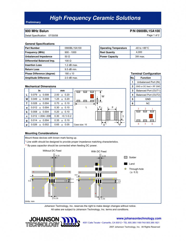 0900BL15A0100001E technical document page 1
