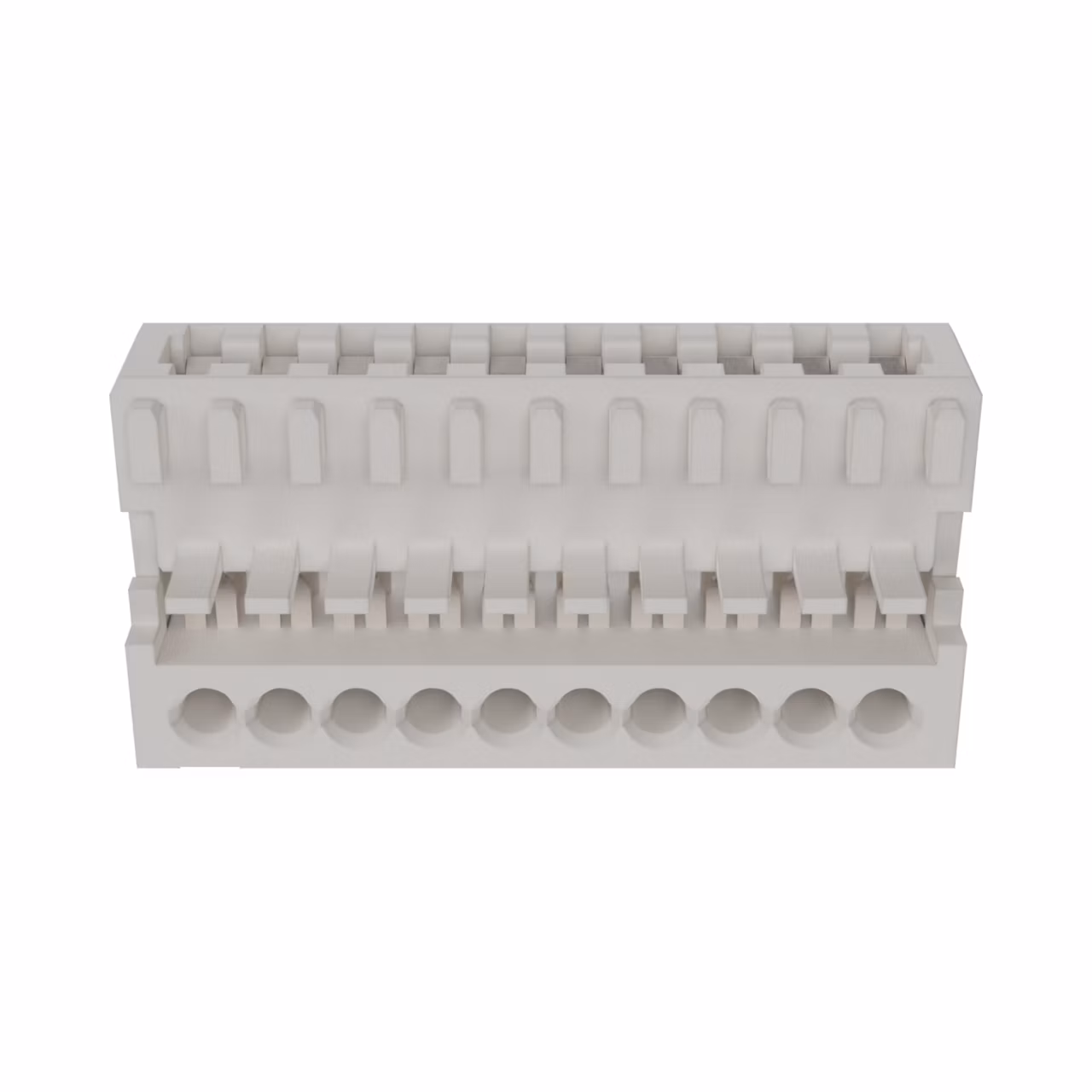 Appli-Mate RAST 2.5 Female Connector, 2.50mm Pitch, 10 Circuits, All Position Keys, Closed Endwalls for sale