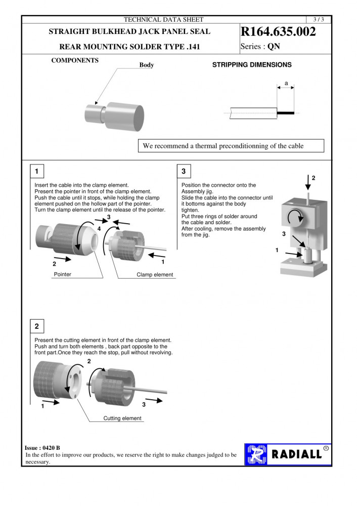 Radiall R164635002 technical document page 3