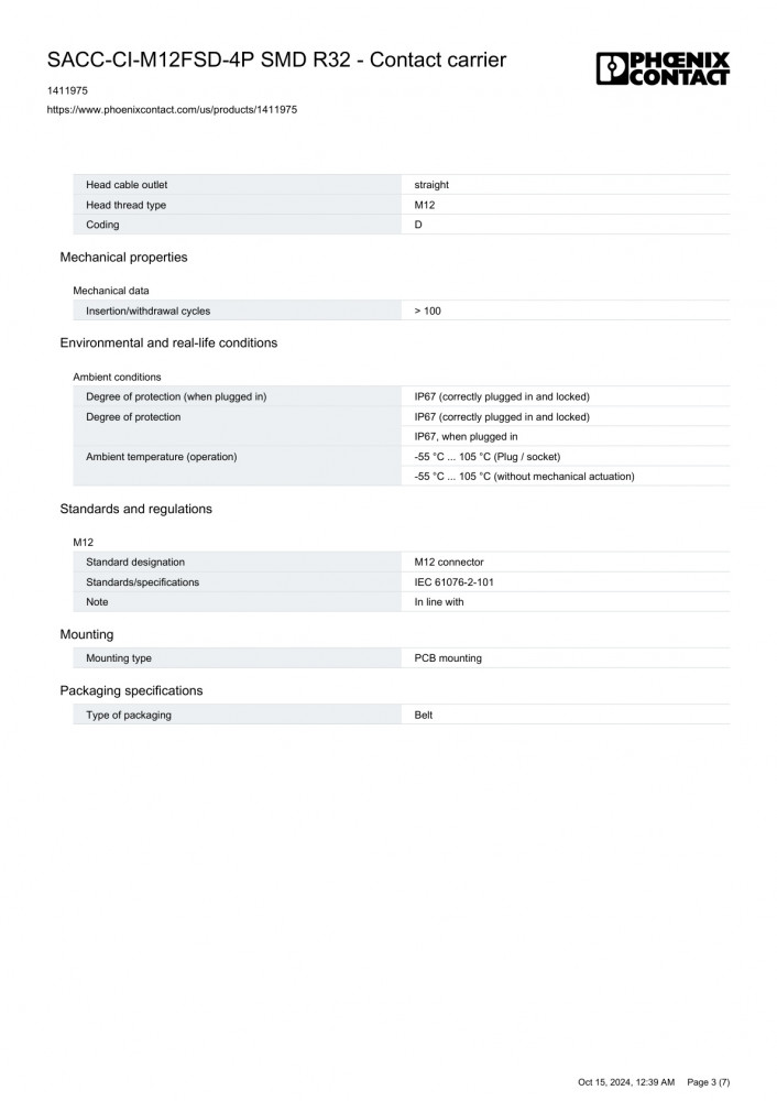 Phoenix Contact 1411975 technical document page 3