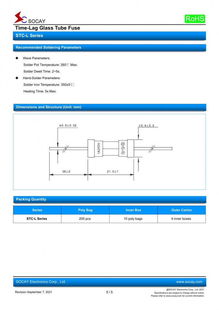 SOCAY STC-L series datasheet page 5