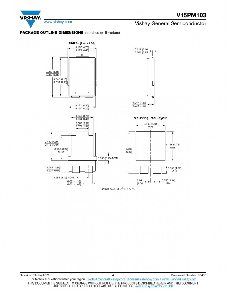 V15PM103 datasheet page 4
