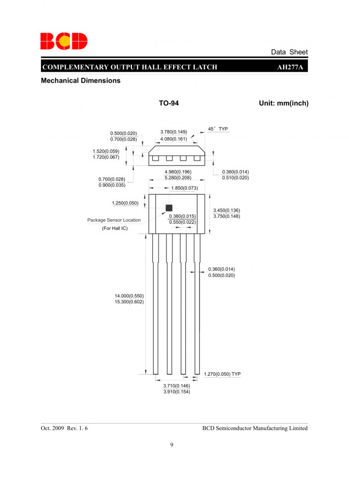 AH277A datasheet page 9