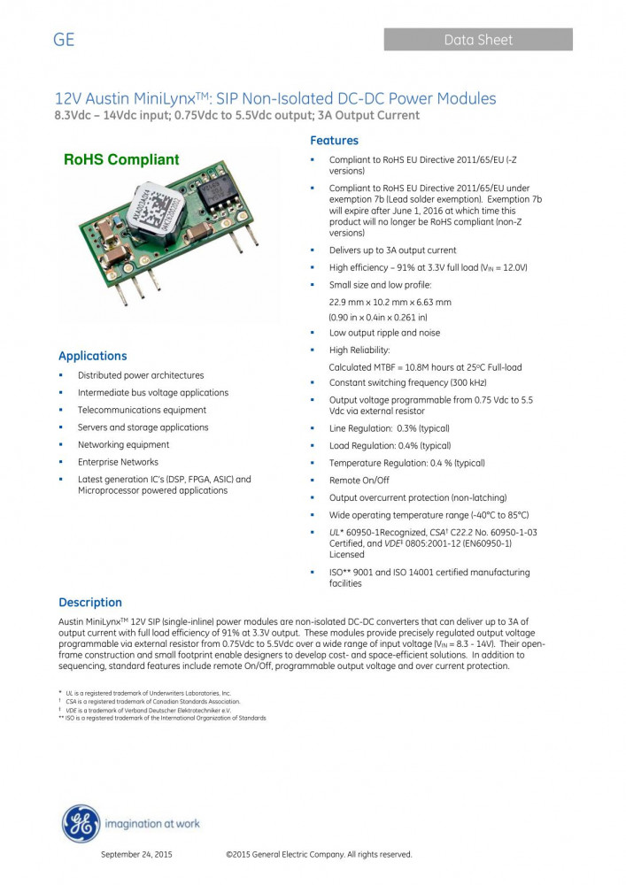 AXA003A0X datasheet page 1