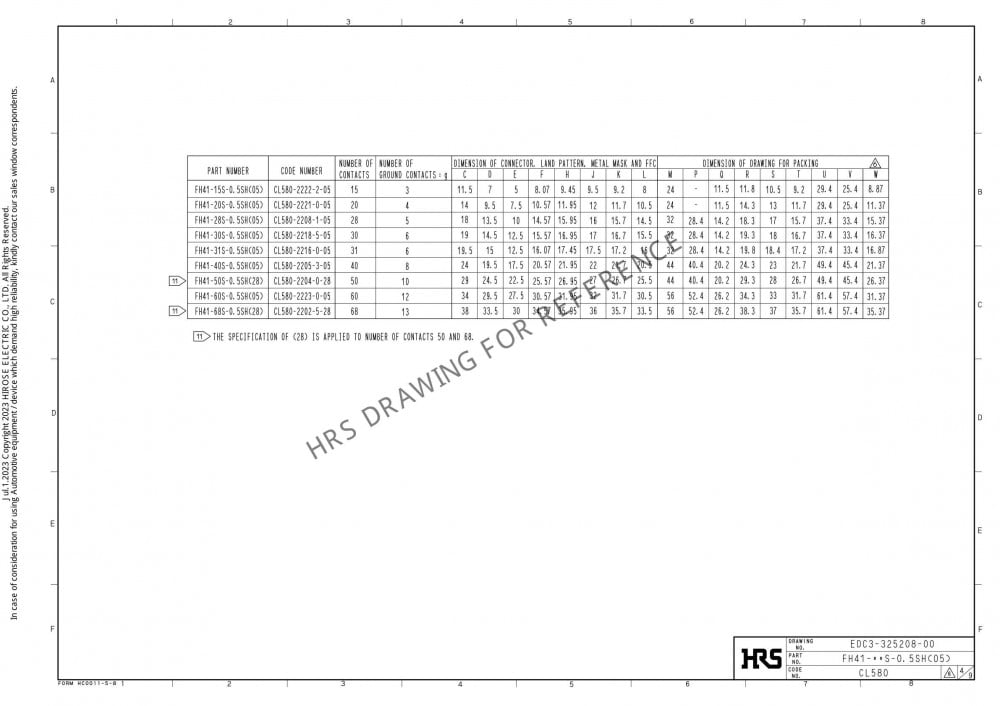 HRS FH41 series technical document page 4