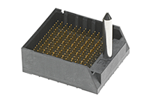 Impact 100 Ohm 6 Pair Vertical Orthogonal Header Unguided, Dual Endwall,  12 Columns, 216 Circuits, Pin Length 5.50mm, Plated Through Hole Dimension 0.39mm, Lead-Free