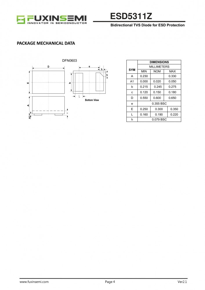 ESD5311Z datasheet page 4