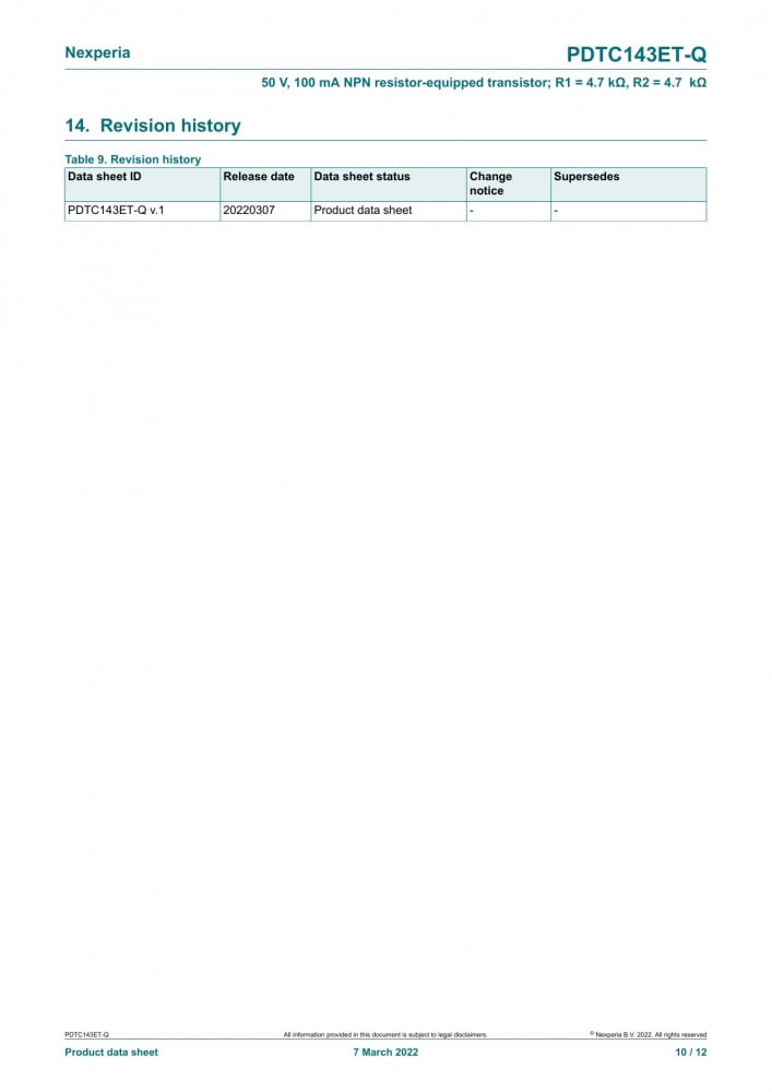 PDTC143ET-QR datasheet page 10