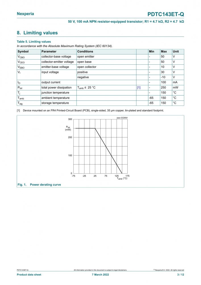 PDTC143ET-QR datasheet page 3
