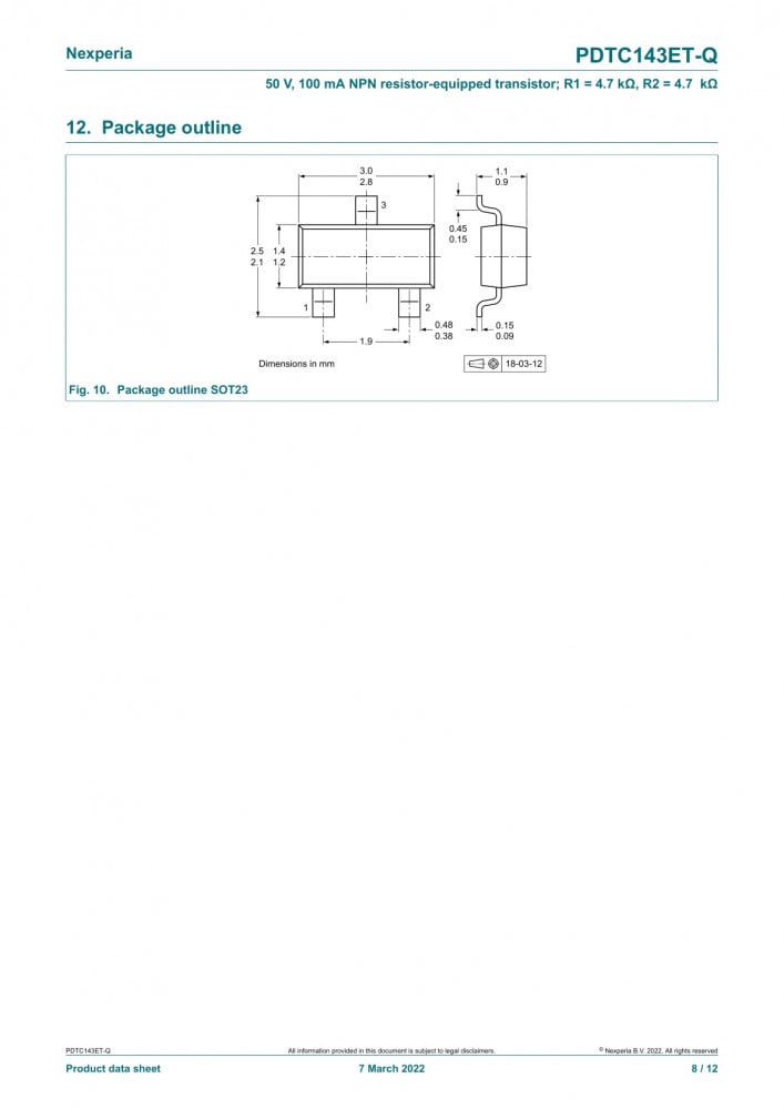 PDTC143ET-QR datasheet page 8