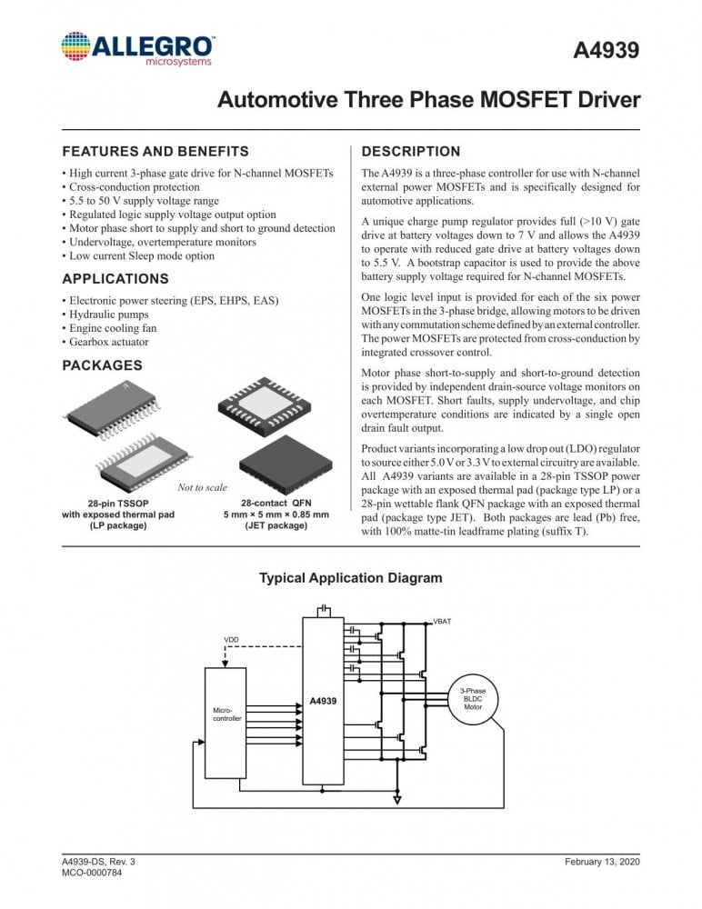 A4939 datasheet page 1