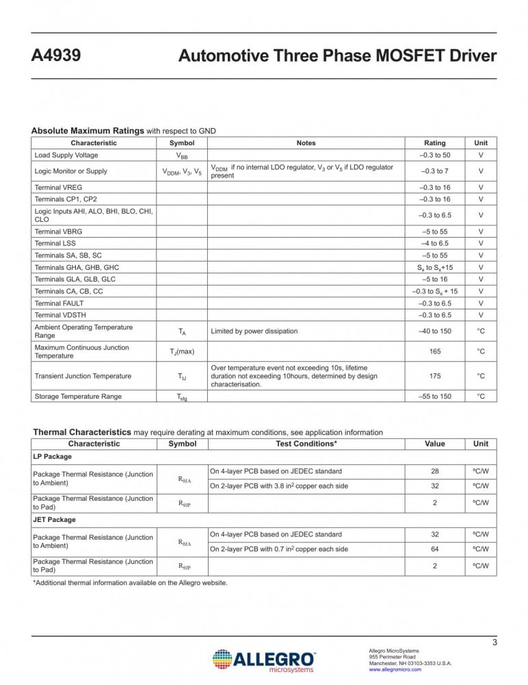 A4939 datasheet page 3