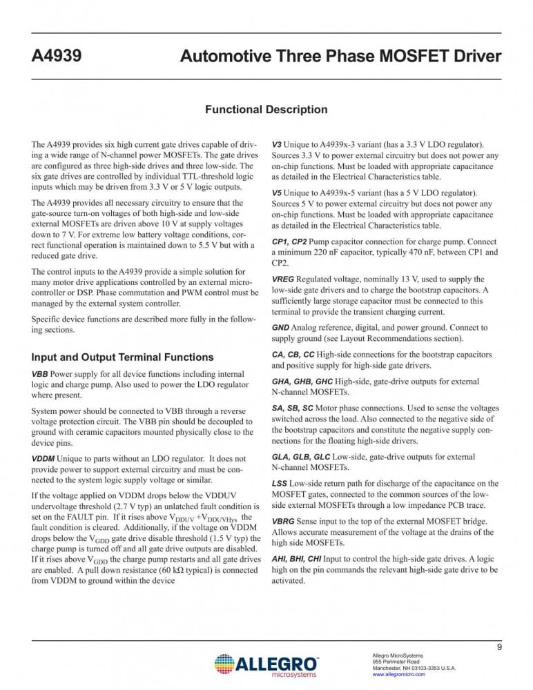 A4939 datasheet page 9