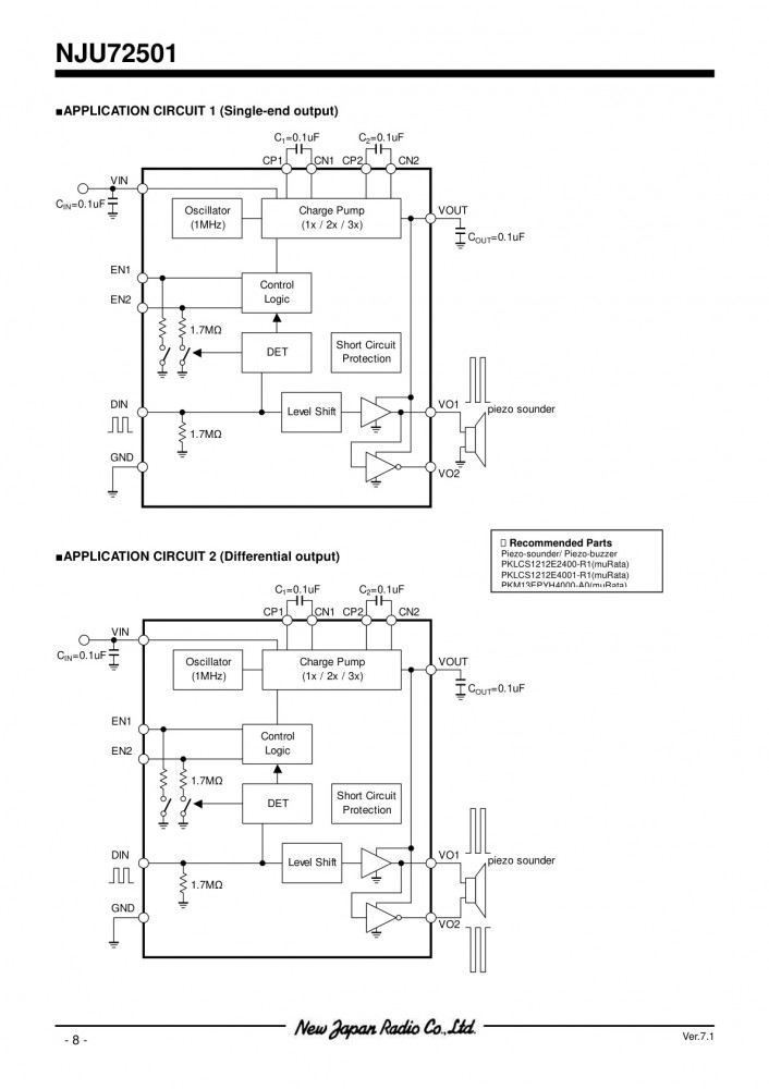 NJU72501 datasheet page 8