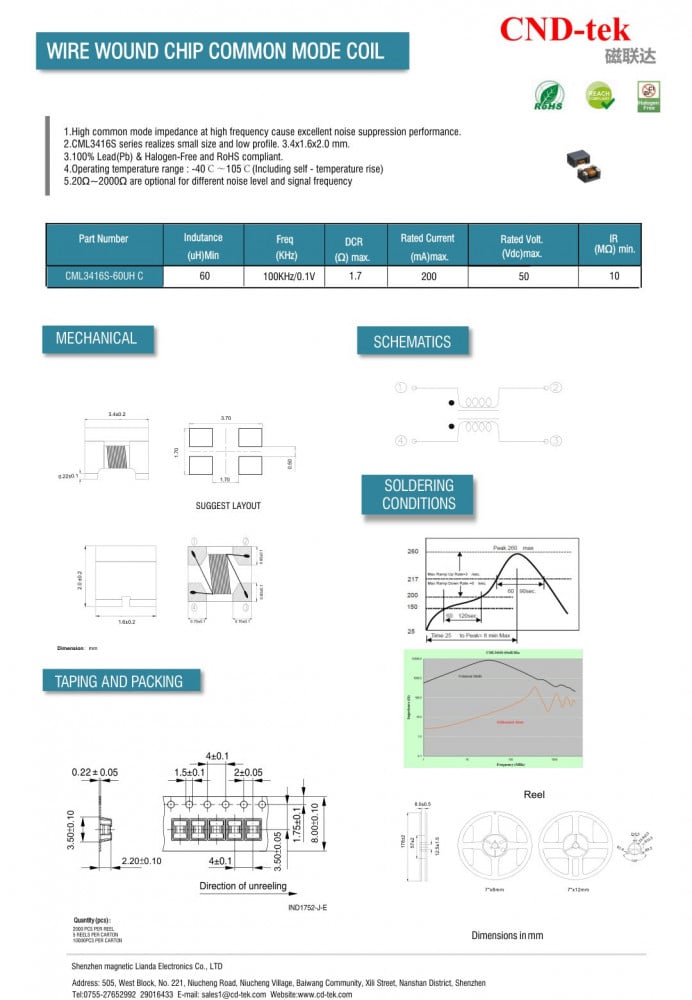 CML3416S-60UH C technical document page