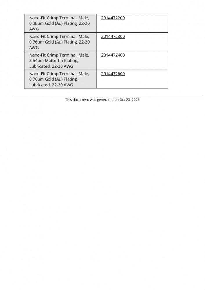 Technical document page 3 for MOLEX 2037023000