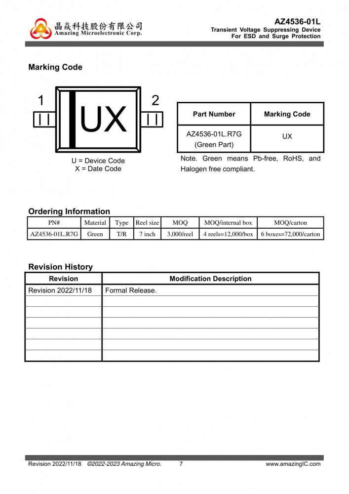 AZ4536-01L datasheet page 7 preview