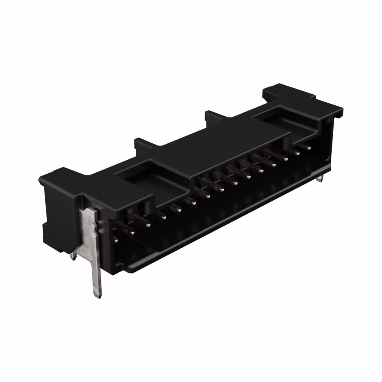 Mini-Latch / KK Wire-to-Board Header, Right-Angle, with Friction Ramp, 11 Circuits, Tin (Sn) Plating, Natural