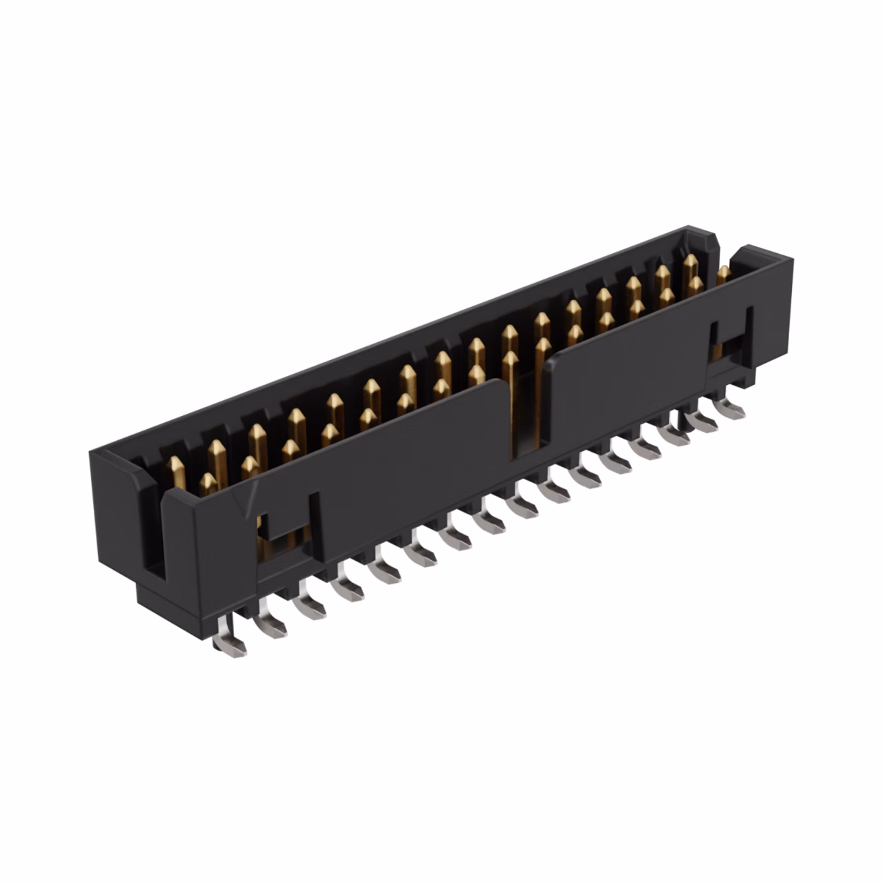 2.00mm Pitch, Milli-Grid PCB Header, Dual Row, Vertical, Surface Mount, Shrouded, 6 Circuits, 0.76µm Gold (Au) Plating, Dual Side Slots, Center Friction Lock, with Cap, Tube