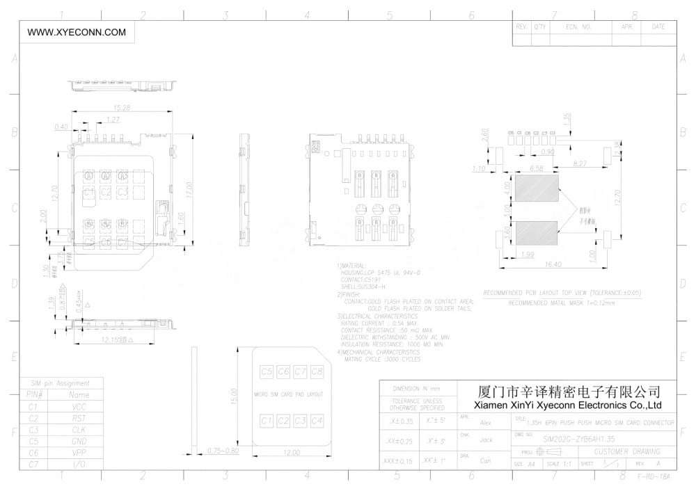 SIM202G-ZYB6AH1.35 technical document preview