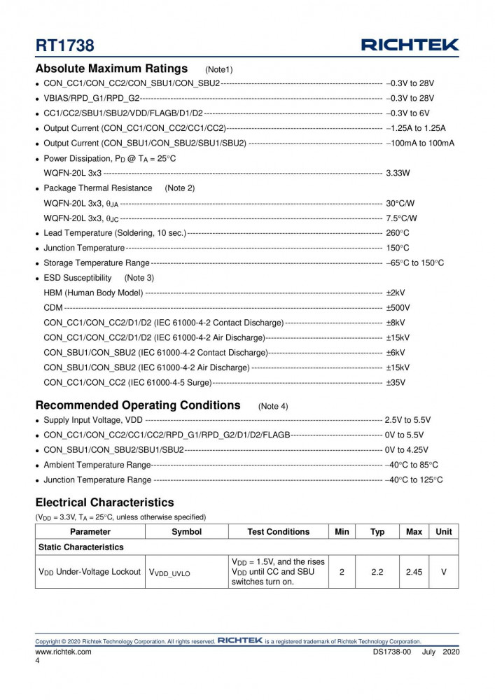 RT1738 datasheet page 4