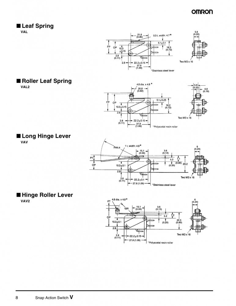 OMRON V-series datasheet page 8