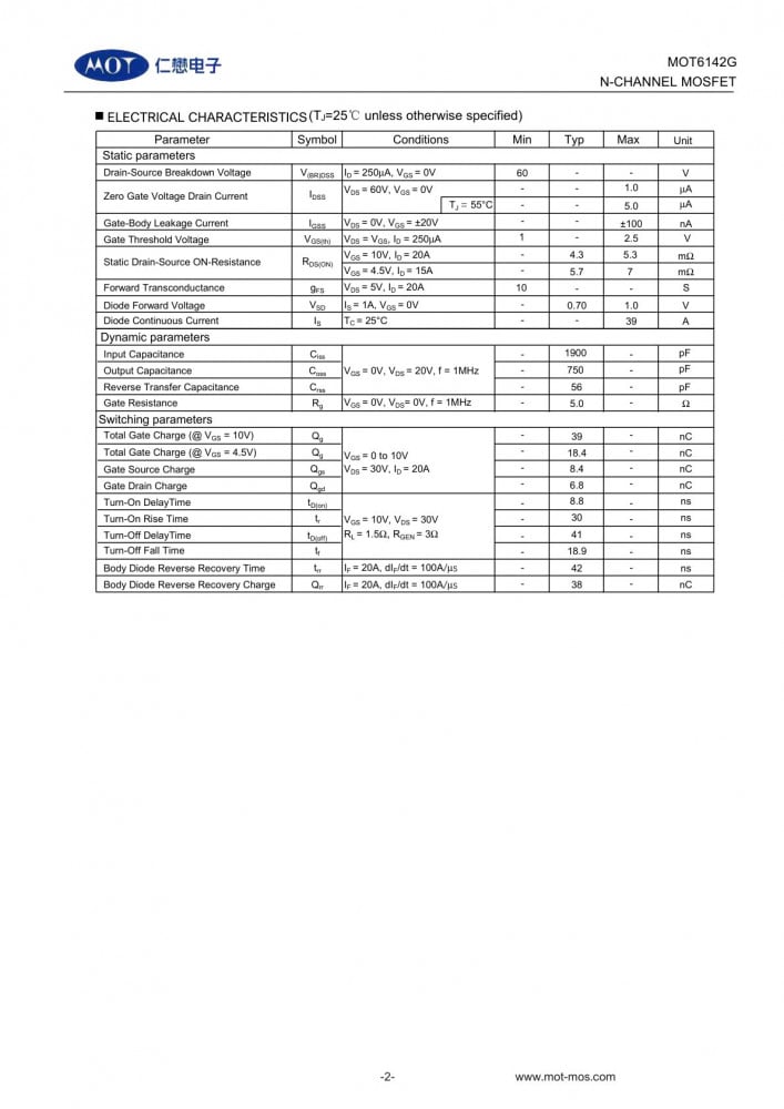 MOT6142G datasheet page 2