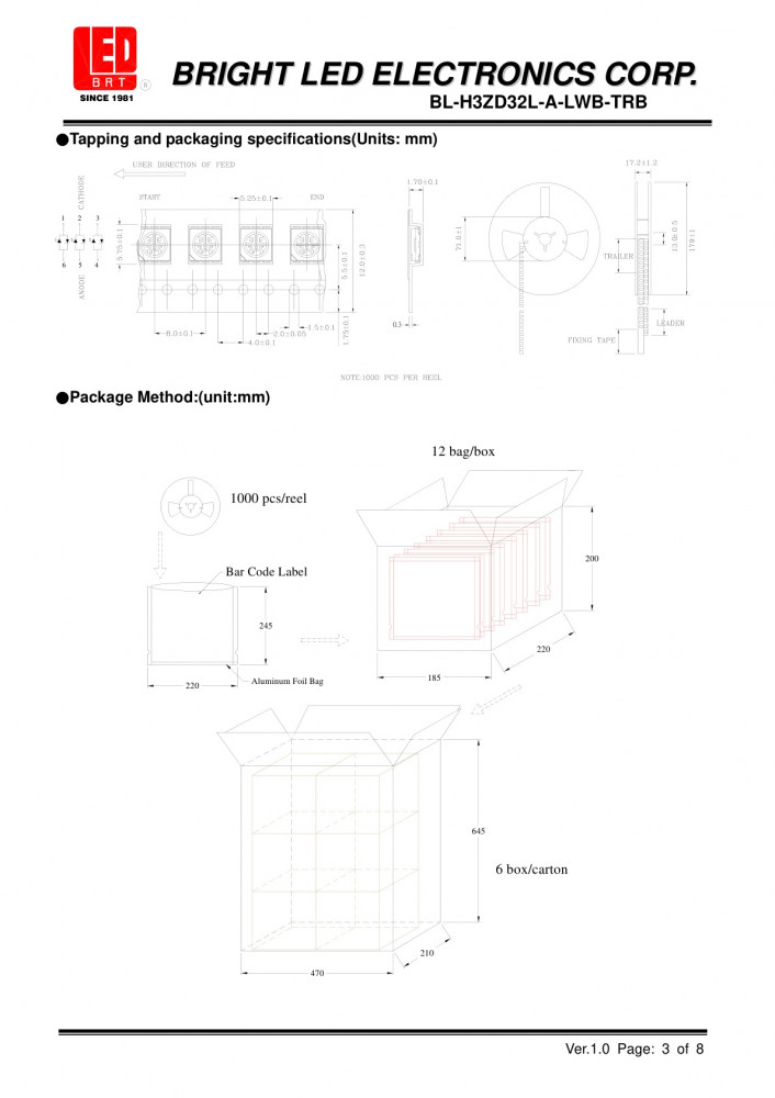 BL-H3ZD32L-A-LWB-TRB datasheet page 3