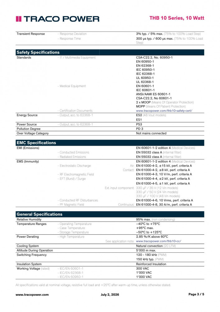 THB 10 series technical document page 3