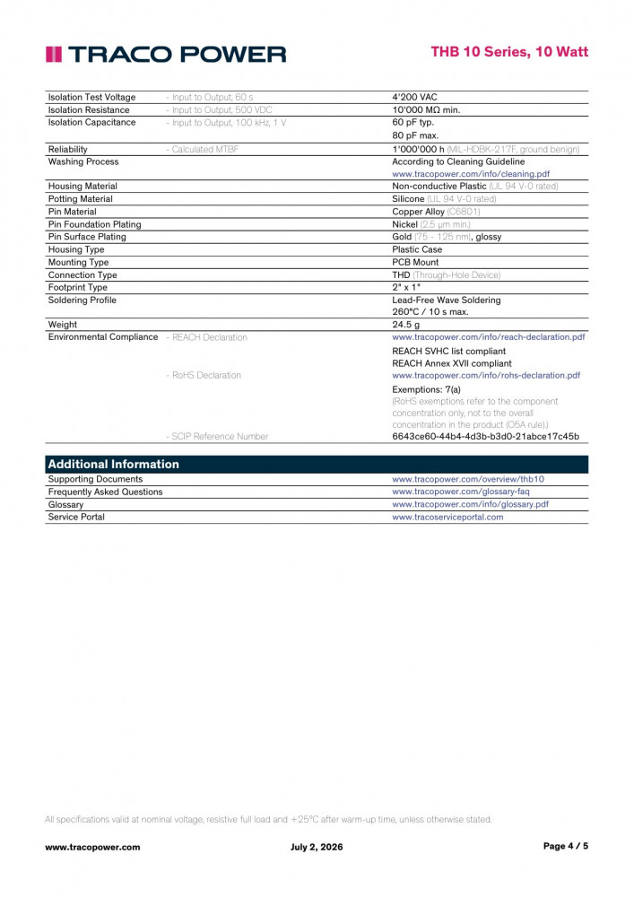 THB 10 series technical document page 4
